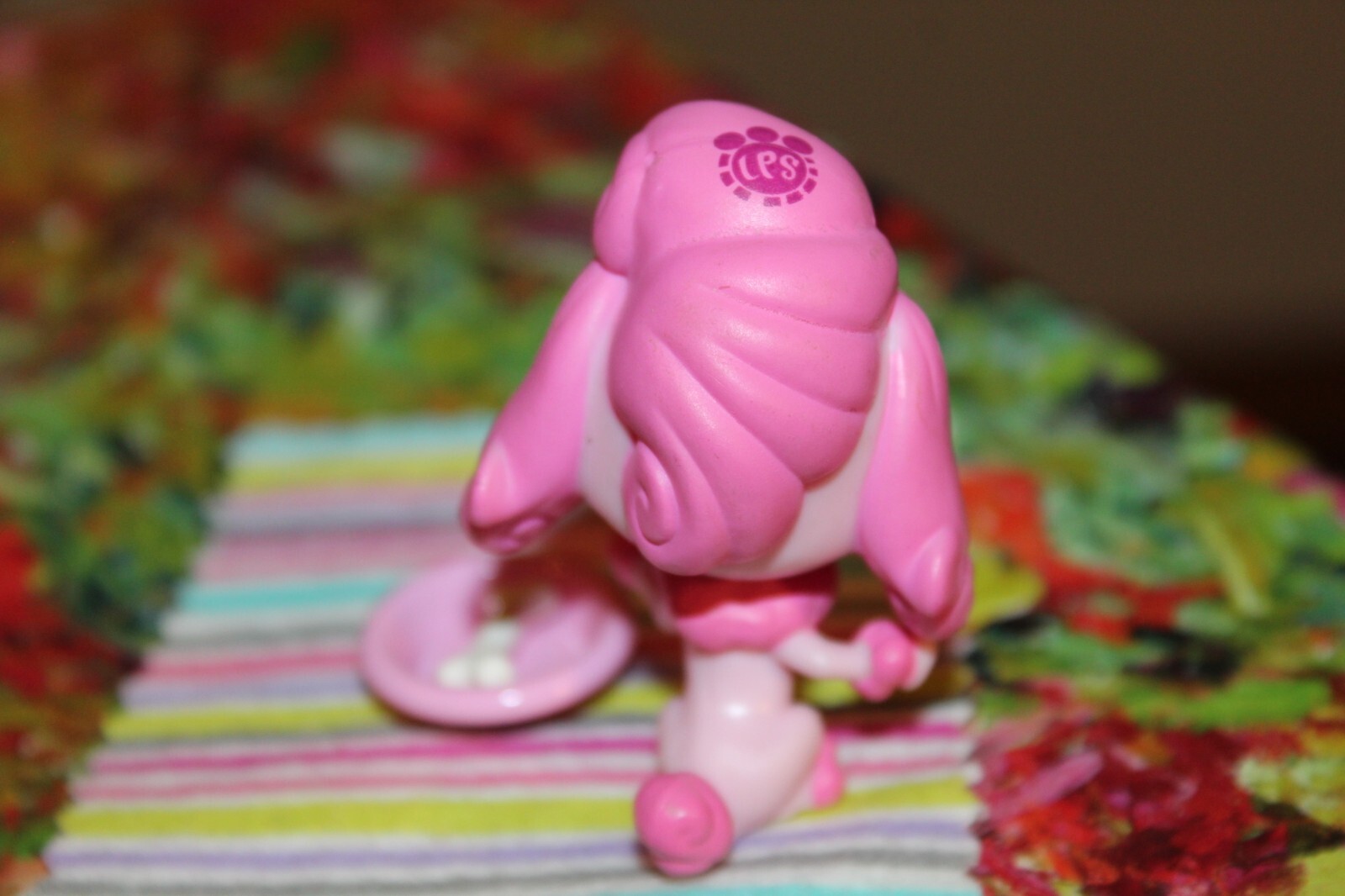 Littlest Pet Shop LPS Dog LPS #3847 Poodle PINK Glitzy Gaynor LIMO ...