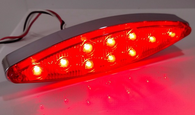 Pair Red LED Cats Eye Brake Turn Signals Tail Lights Stop Lamp w ...
