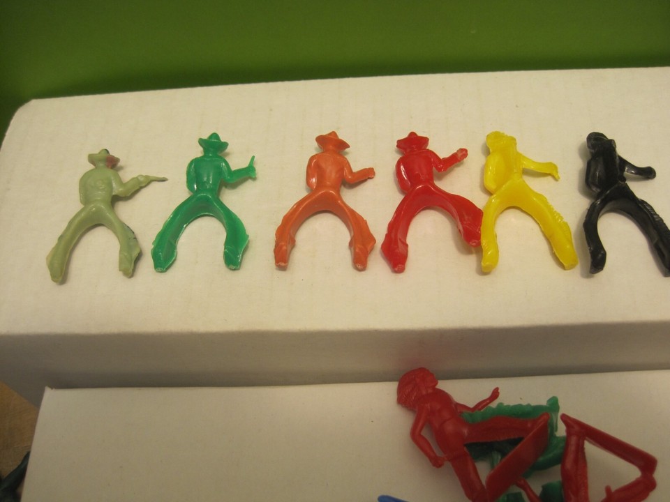 LIDO ARCHER VINTAGE FORT PLAYSET INDIAN COWBOY HORSE 45mm PLASTIC TOY ...