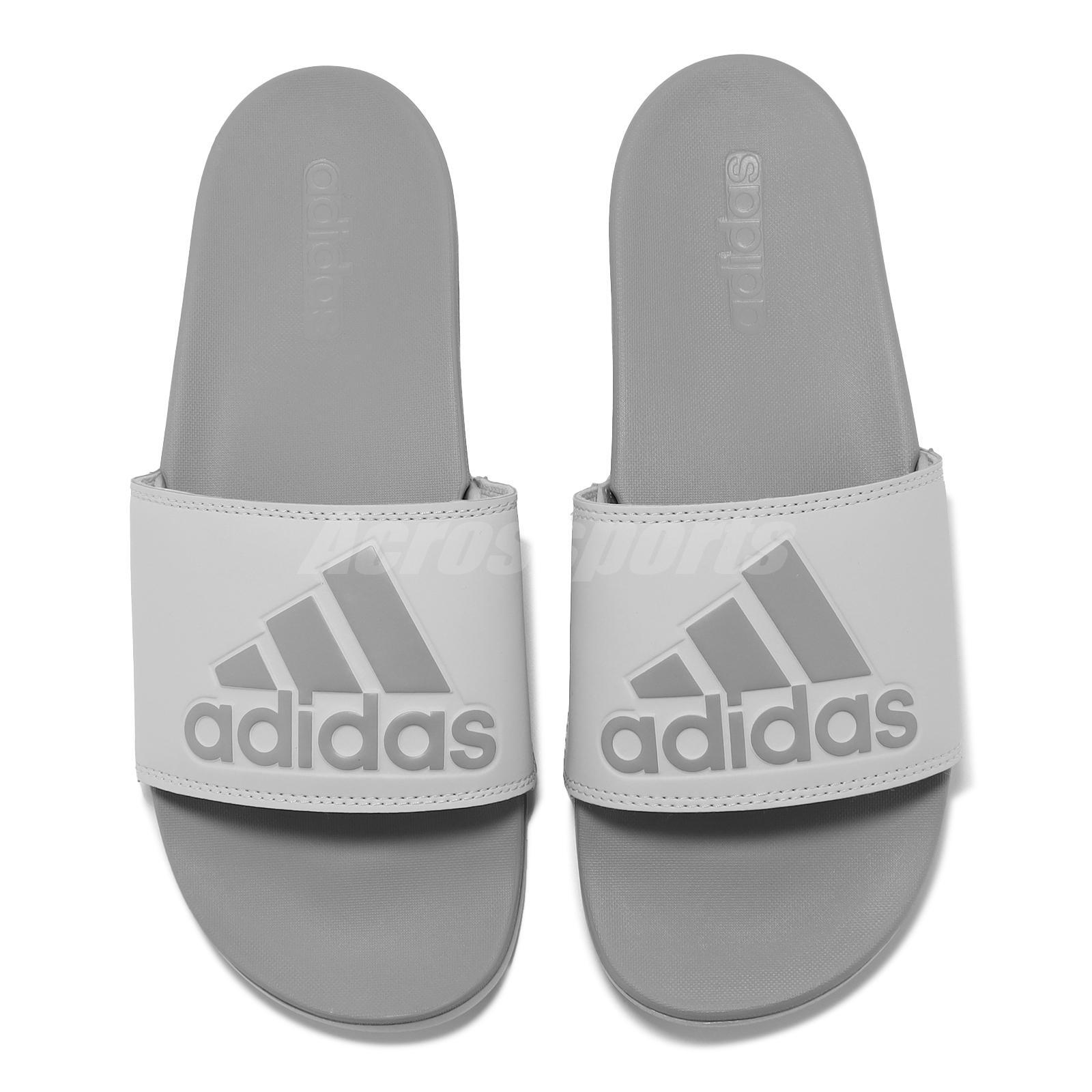 adidas Adilette Comfort Charcoal Solid Grey Men Unisex Slip On Sandal ...