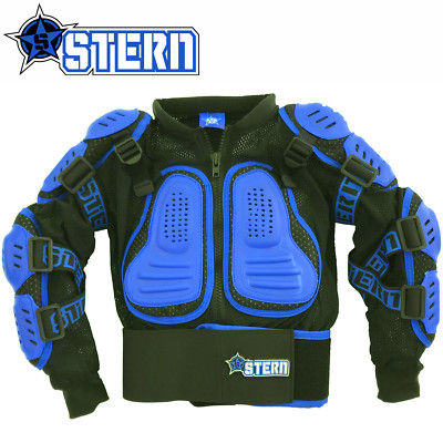 KIDS STERN MOTOCROSS BODY ARMOUR PROTECTION BLUE bionic suit jacket ...