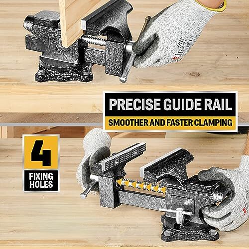 6inch Bench Vise Heavy Duty Vice For Workbench Utility Combination Pipe ...