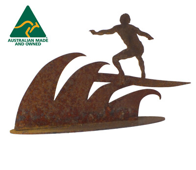 Surfer Australian Made Native Rusty Garden Art sculpture Stand | eBay