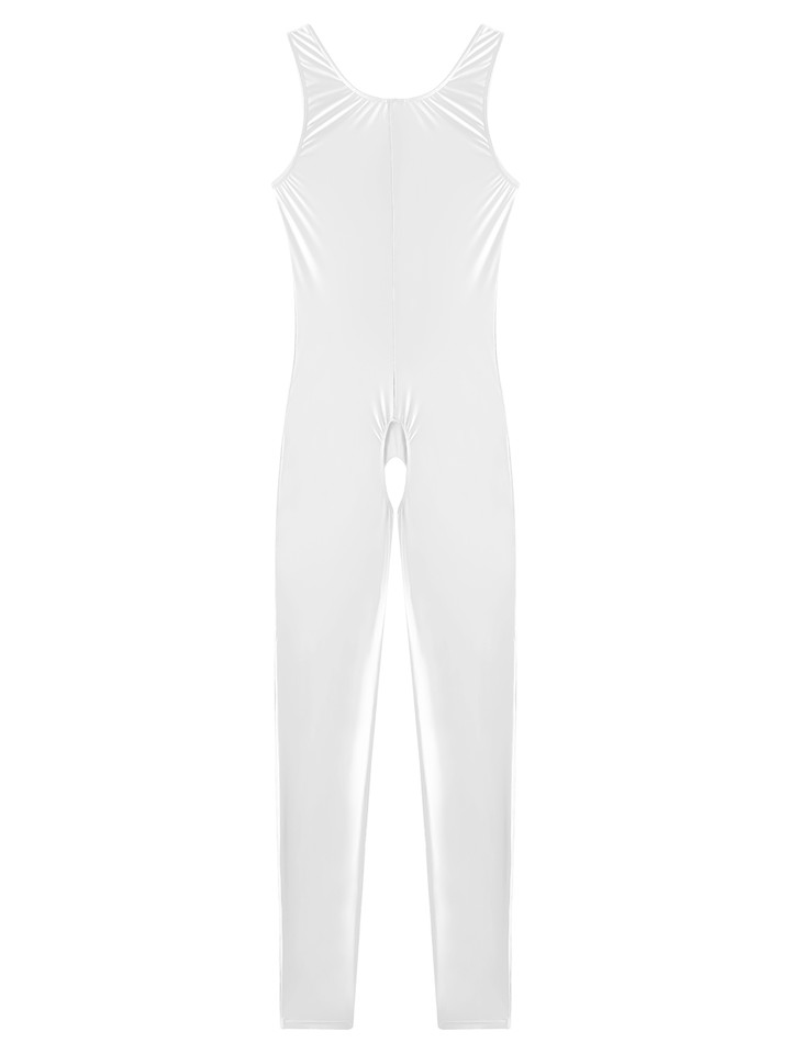 Women's Glossy Bodysuit Sport Workout Yoga Stretchy Full Body-stocking ...