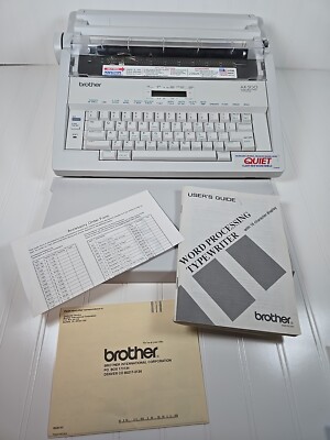 Brother AX-500 Word Processing Electric Portable Typewriter WITH MANUAL ...