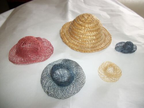 Vintage Doll Wicker Small Hats. 5 Different sizes & Colors, For Crafts ...