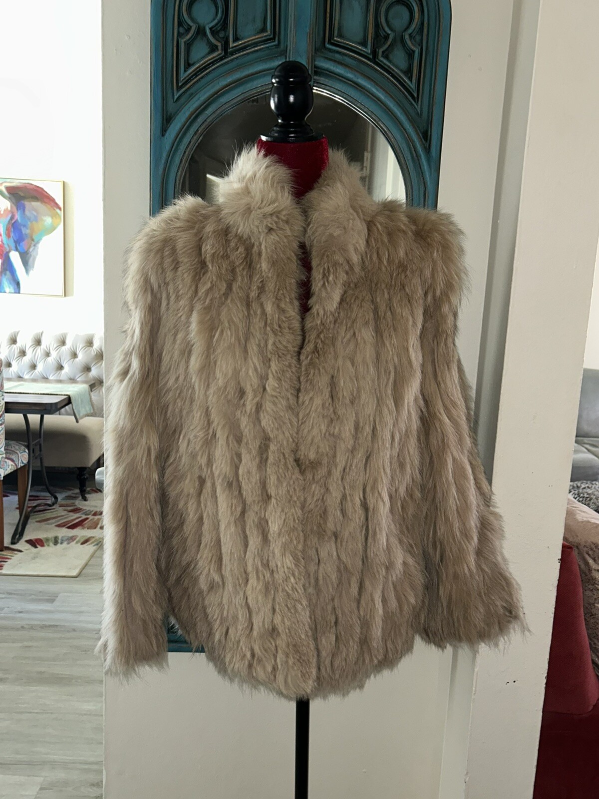 SAGA FOX Blue Fox Fur Coat Medium - Gem