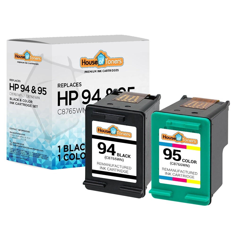 2 pk for HP 94 95 INKJET CARTRIDGES FOR PSC 1600 2350 1610 2355 1610v ...