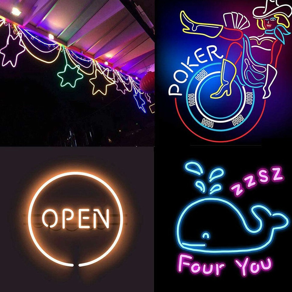 Flexible Sign Neon Lights Silicone Tube LED Strip Waterproof 12V 1M 2M ...
