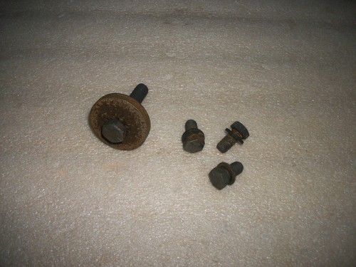 Original GM small block chevy Harmonic Balancer crank bolt and pulley ...
