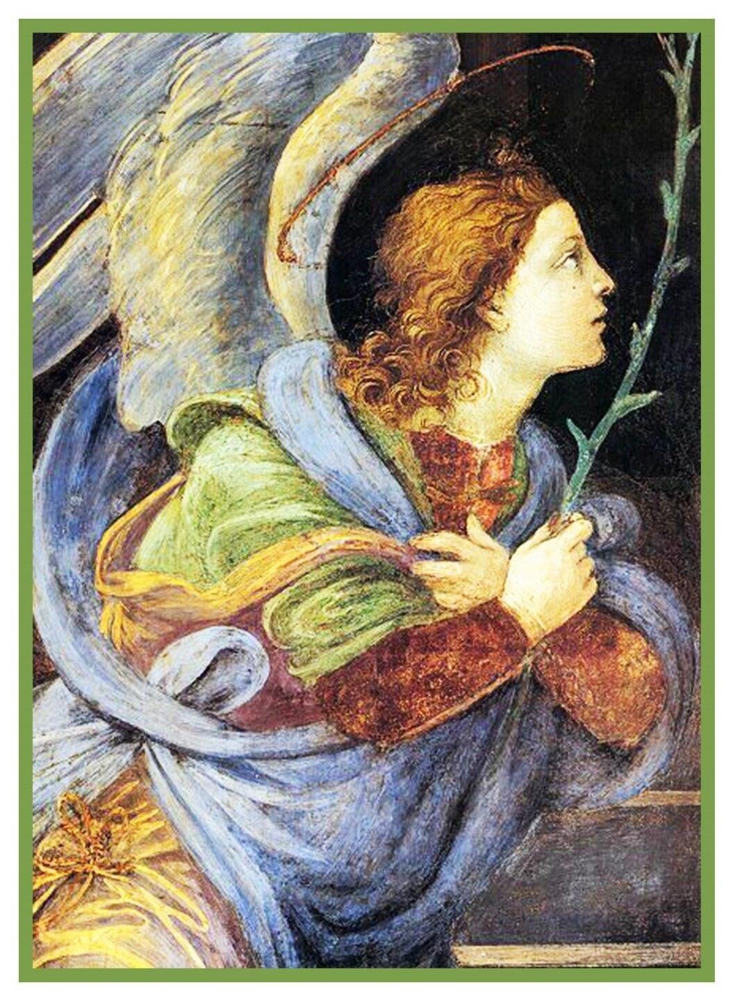 Filippo Lippi Fresco Angel detail Orenco Originals Counted Cross Stitch ...