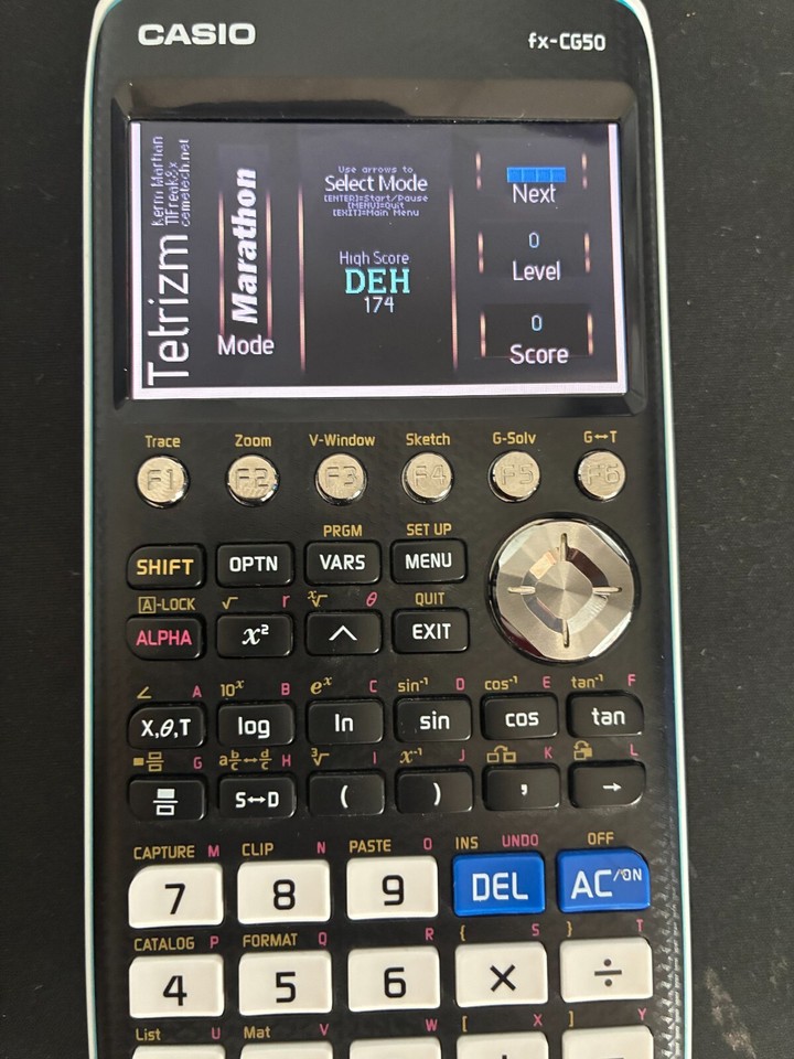 Modified Casio FX-CG50 3D Graphic Calculator with Tetris and Pokemon ...