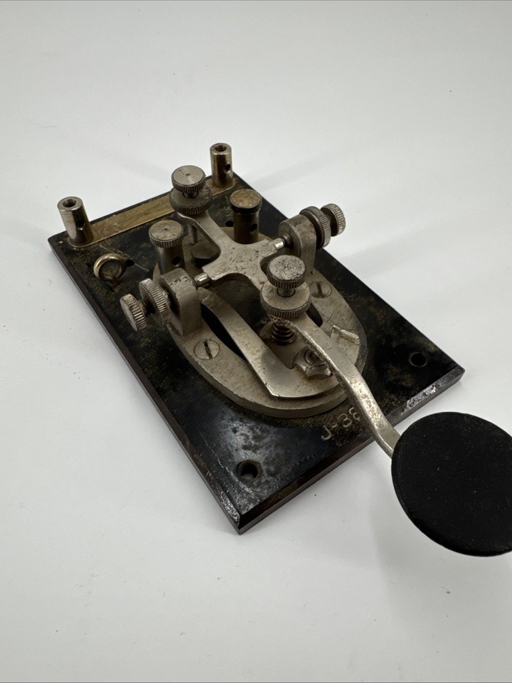 Vintage Brass J-38 Military Telegraph Key Morse Code WWII | eBay