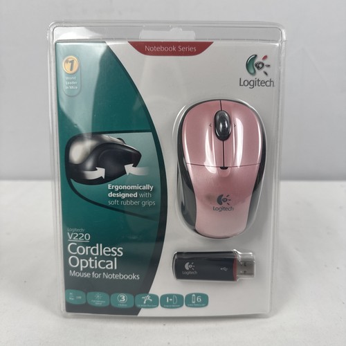 Logitech V220 Cordless Optical Mouse Pink NEW | eBay
