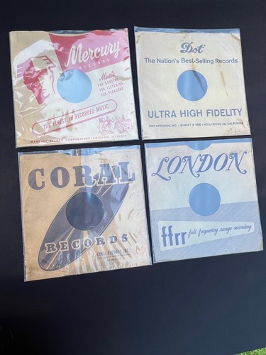 8 Antique Vintage Recording Company Shellac Record Sleeves for 10" Inch ...