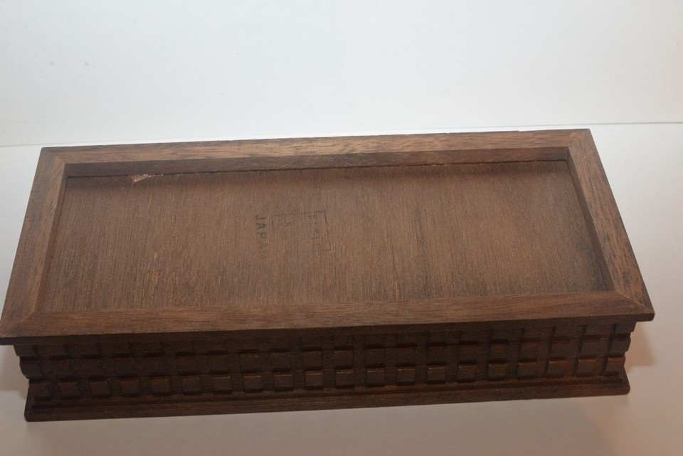Vintage Wood Jewelry / Trinket Box ELYTE Japan Wooden Box | eBay