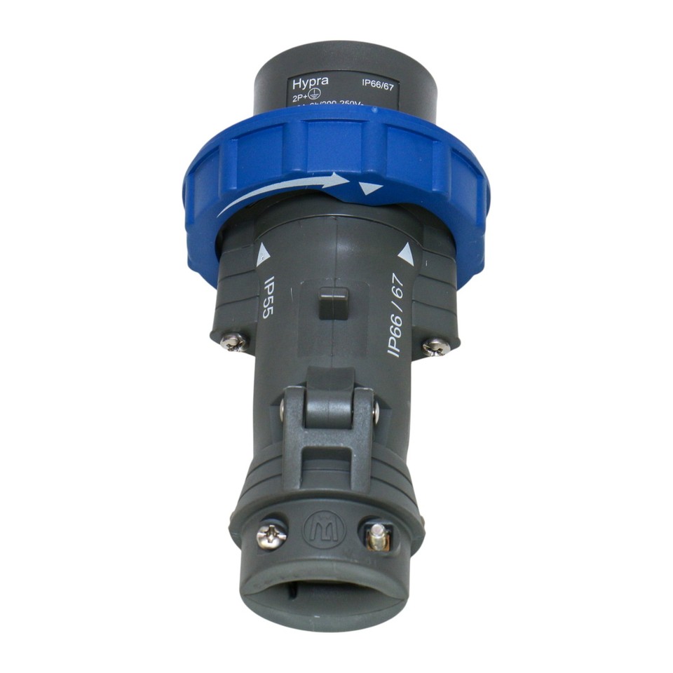 51156 LEGRAND, Straight cont.plug 200V 16A 2P+A Hypra - IP 66/67-55 ...