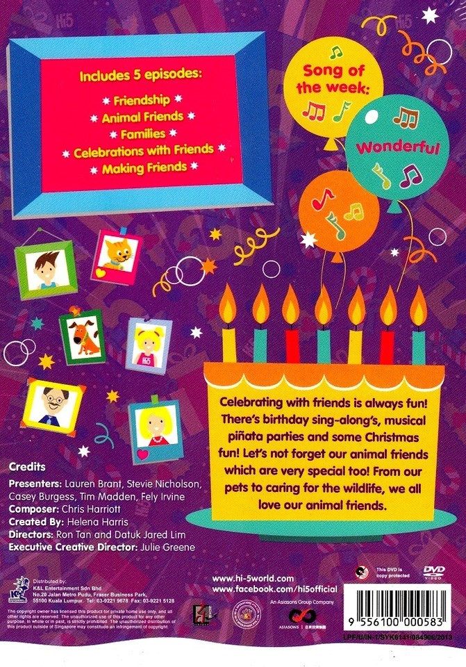 DVD Hi-5 :FRIENDS & FAMILY *5 EPISODES COMPLETE* _ PAL _ All Region | eBay