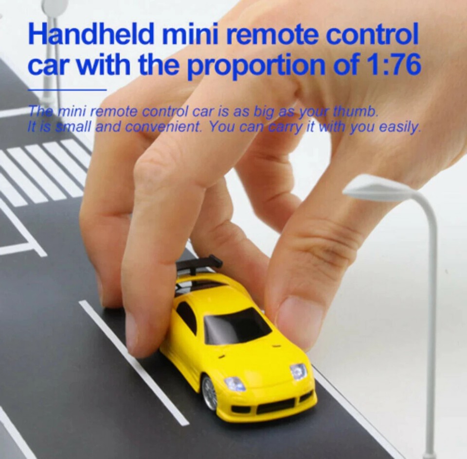 RC 1/76 Micro Remote control Car RACE TRACK 90cm X 40cm Roll Up Track ...