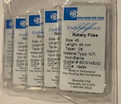Brasseler USA Endosequence Rotary Files Size: 45 Length: 25mm Taper ...