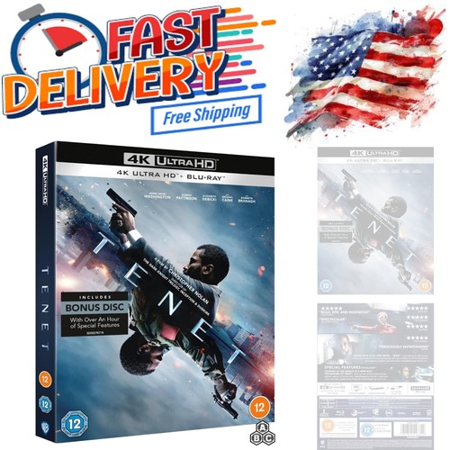 Tenet 3-Disc 4K UHD + Blu-ray Set with Bonus - Region Free Action ...