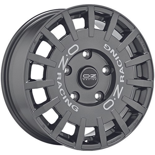 ALLOY WHEEL OZ RACING RALLY RACING 7.5X18 5X100 DARK GRAPHITE SILVER ...