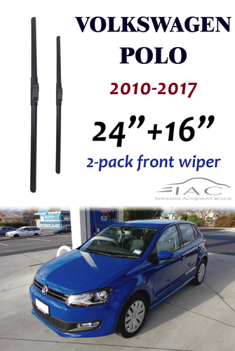 For Volkswagen Polo 2010-2017 24"+16" Front Windshield Wiper Blade 2 ...