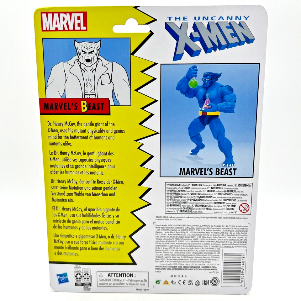 Hasbro Marvel Legends X-Men Retro BEAST (LAB COAT) Action Figure • NEW ...
