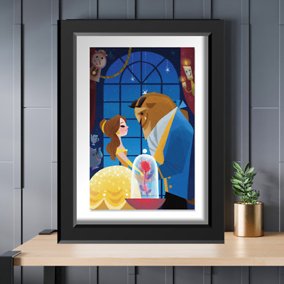 Beauty and the Beast Disney Princess Belle Beast Rose Poster NON GLOSSY ...