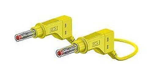 PVC Test Câble, Jaune, 1M, 600V, 32A, Banane Câbles de Test 66.9407-100 ...