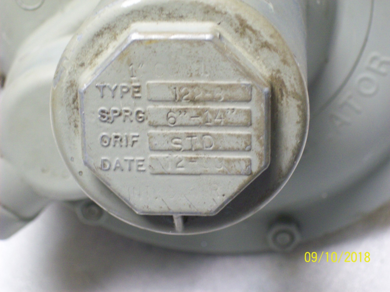 EQUIMETER 122-8 1" CONN. GAS PRESSURE REGULATOR 6"-14" SPRING | eBay