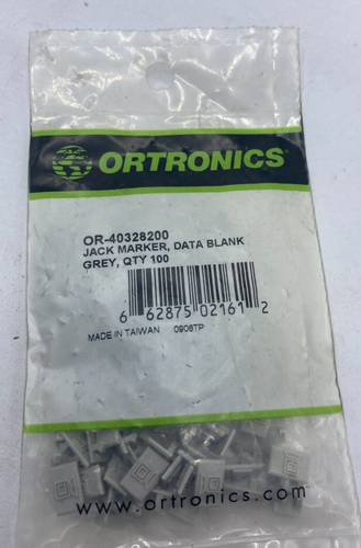 ORTRONICS OR-40328200 JACK, DATA BLANK, GREY QTY:100🔔 | eBay