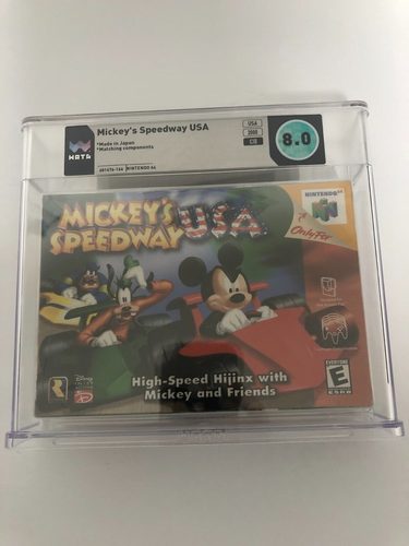 Mickey's Speedway USA Nintendo 64 N64 WATA Graded 8.0 CIB MIB NOT VGA ...