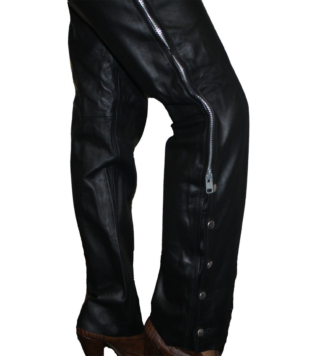 Women's Genuine Leather Pants Premium Quality Side Zippers Women's Genuine Leather Pants Premium Quality Side Zippers