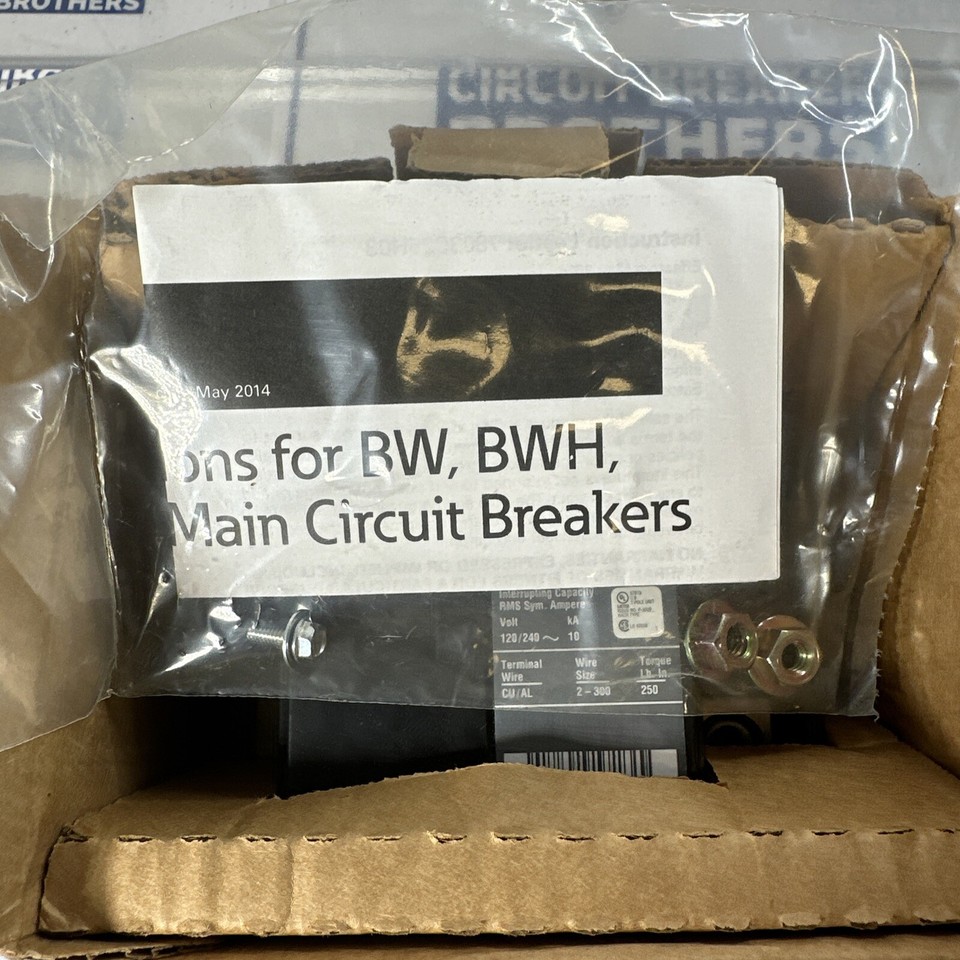 Eaton BW2200 200 Amp 120/240V 2 Pole Main Circuit Breaker (Ship Same ...