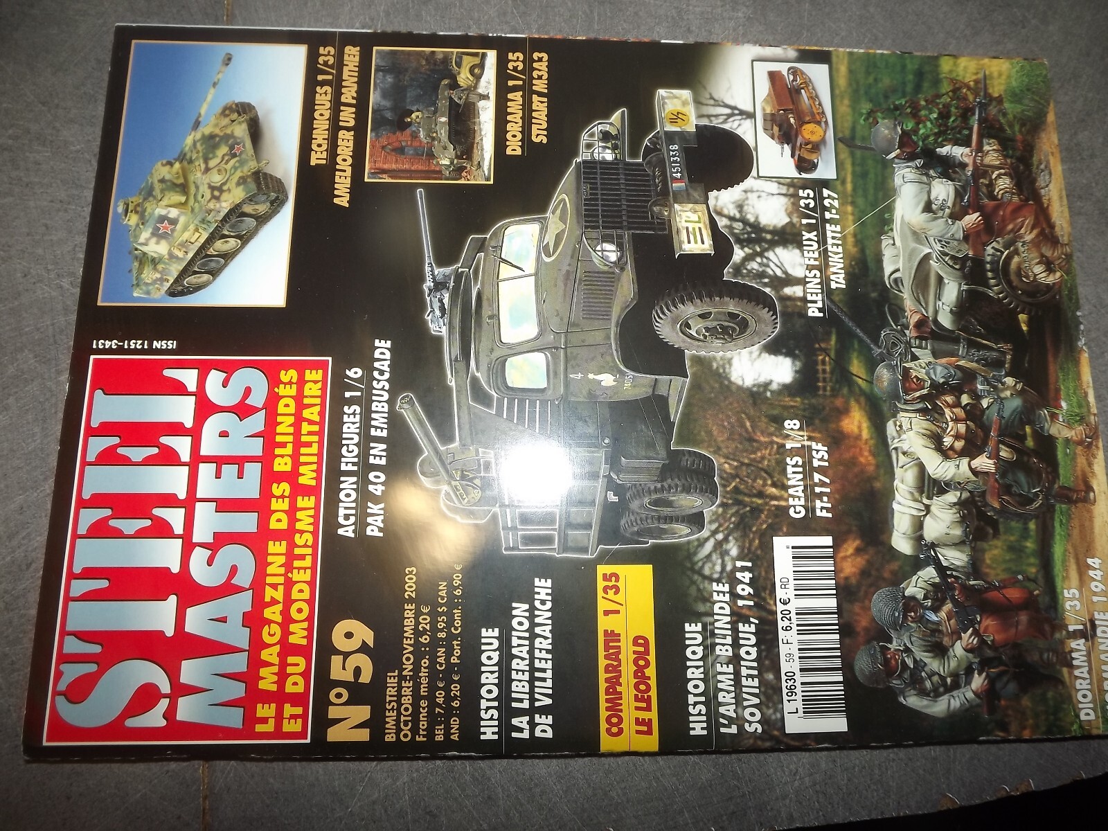 T.0 Revue Steel Masters N°59 Pak 40 / Stuart M3A3 / Leopold / FT-17 TSF ...