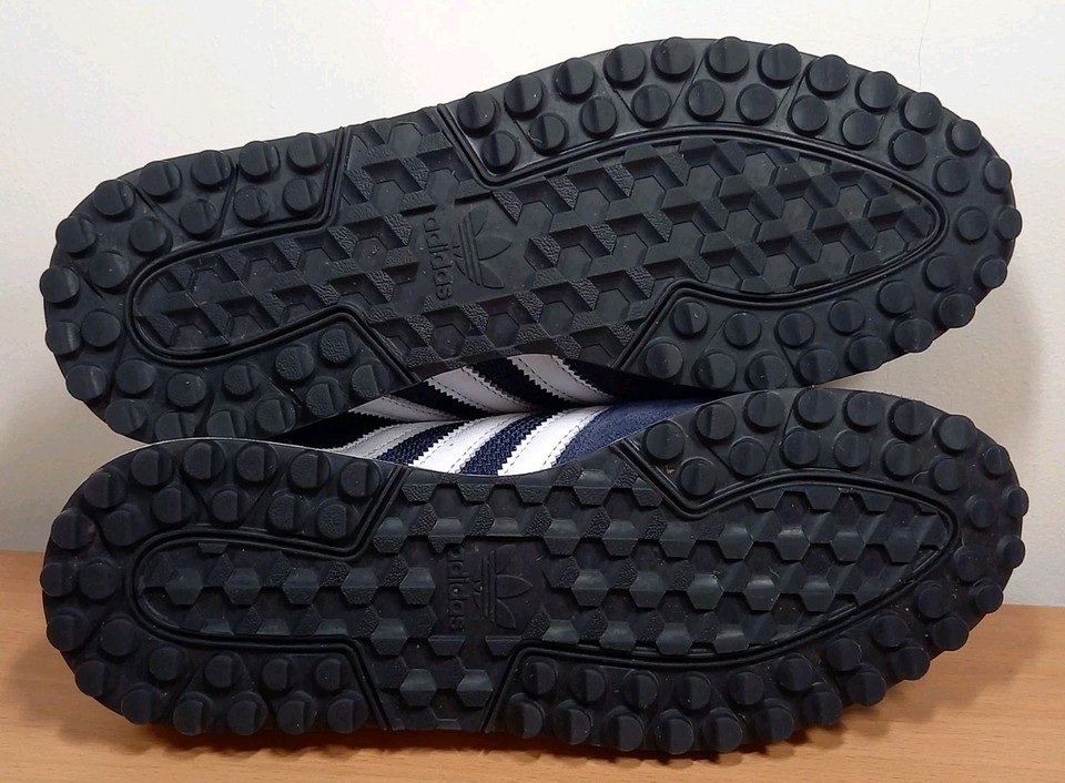 ADIDAS POP TRADING CO TRX MENS NAVY BLUE & WHITE TRAINERS SIZE UK8 EU42 ...