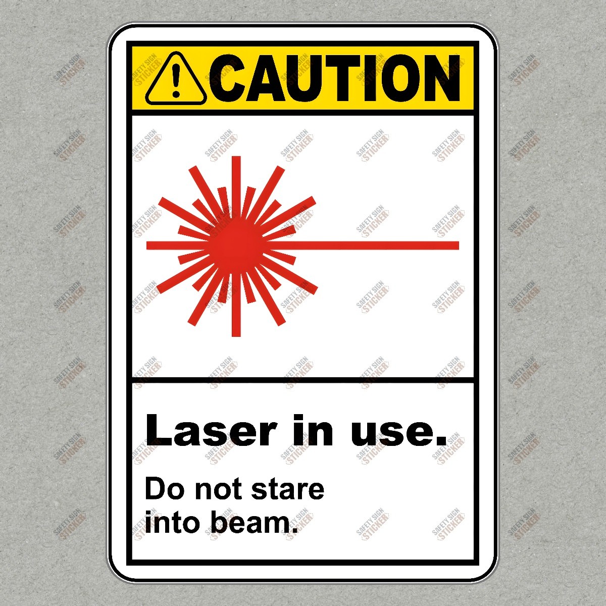 Caution Laser in Use Safety Sign Sticker Workplace Hazard Warning ...