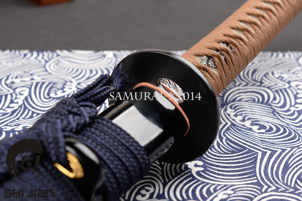 REAL HAMON JAPANESE KATANA SWORD DAMASCUS FOLDED STEEL CLAY TEMPERED ...