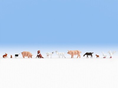 NOCH HO Scale Farm Animals (12 figures) | eBay Australia