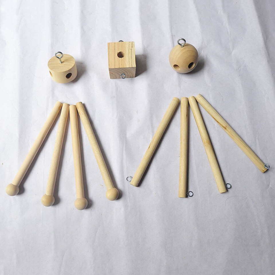Baby Kids Wooden Wind Chime Bracket Crib Hanger Frame Handmade DIY Home ...
