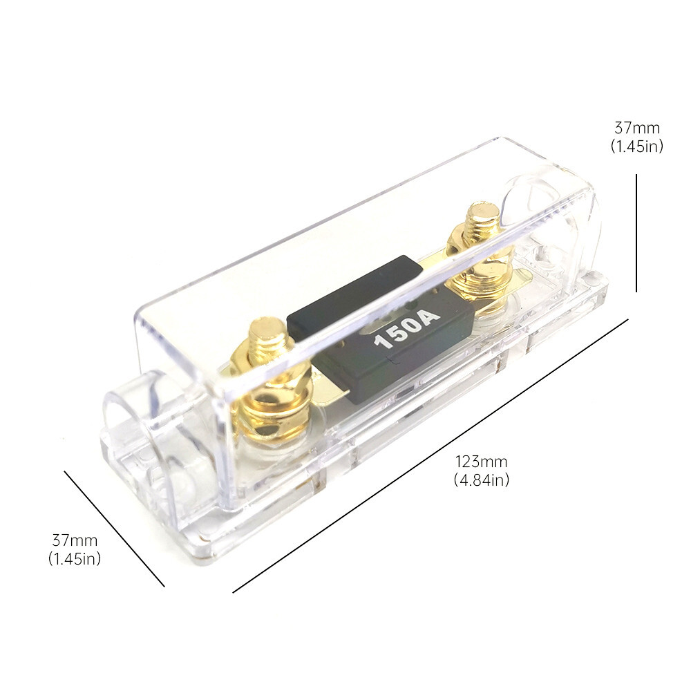 ANL Fuse Kit 2x Holder 2x 150A Fuses Inline Heavy Duty Gold Plated High ...