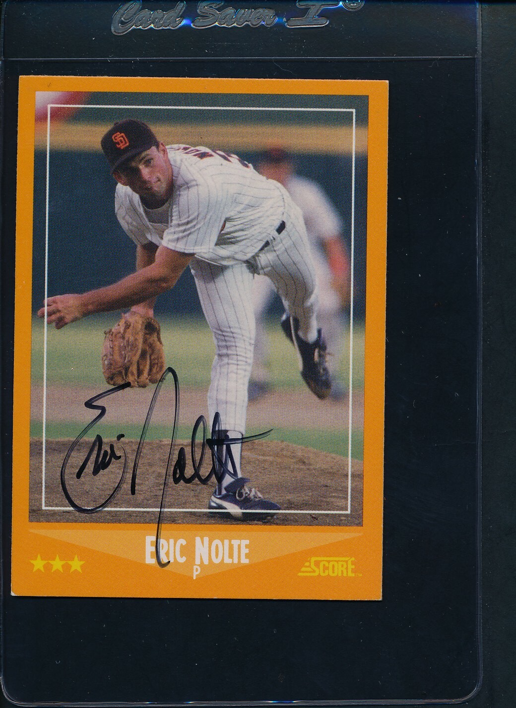 1988 Score #568 Eric Nolte Padres Signed Auto *30651 | eBay