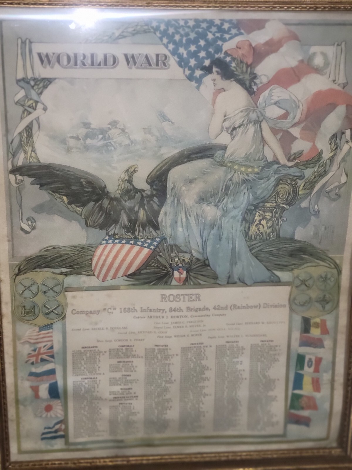Roster WW1 Company "C" 168th Infrantry, 84th Brigade 42nd (Rainbow ...