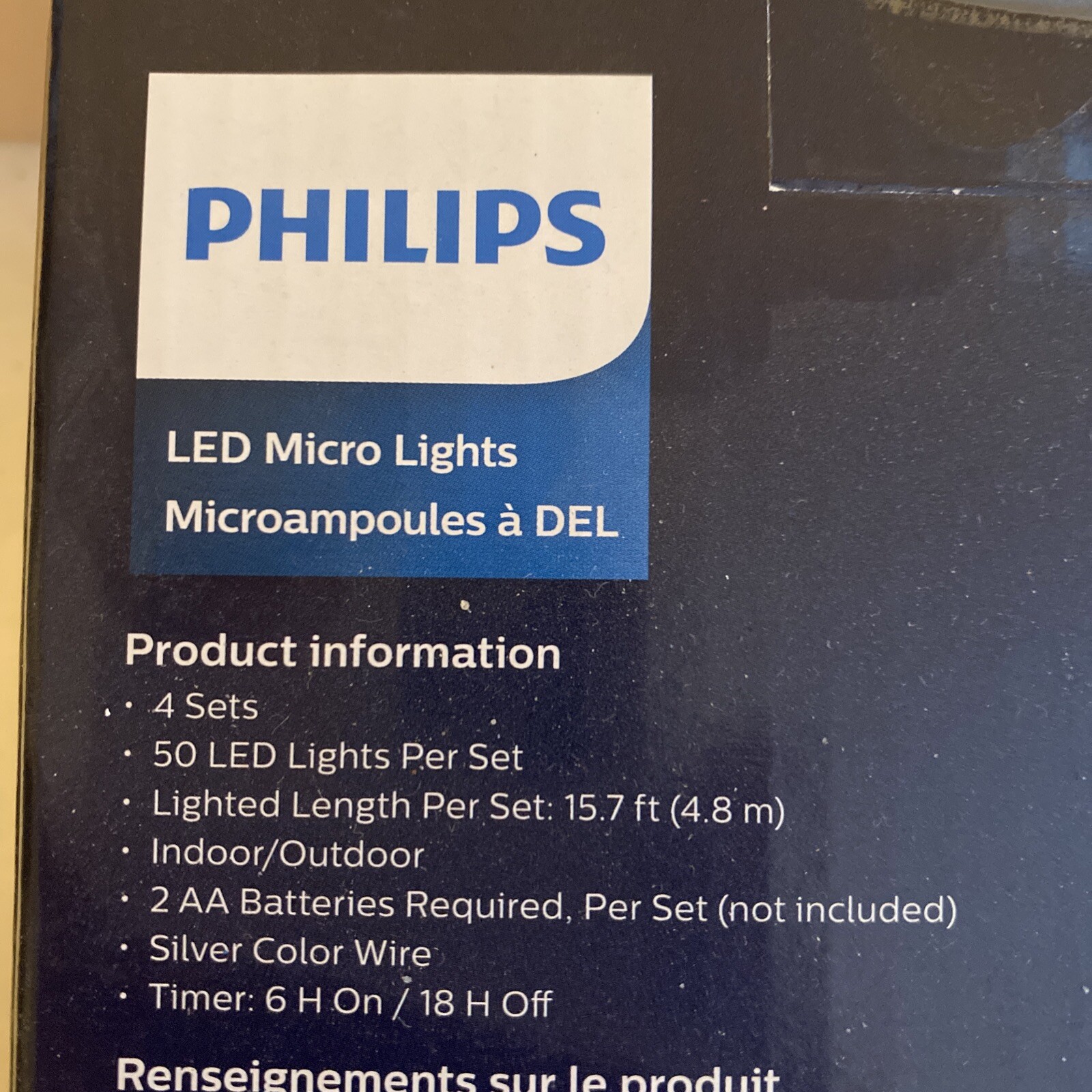 PHILIPS Set/4 LED MICRO LIGHTS Indoor Outdoor Warm White Color ~10 ...