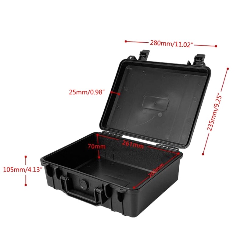 Tool Box Plastic Waterproof Garage Storage Hard Case Portable ...
