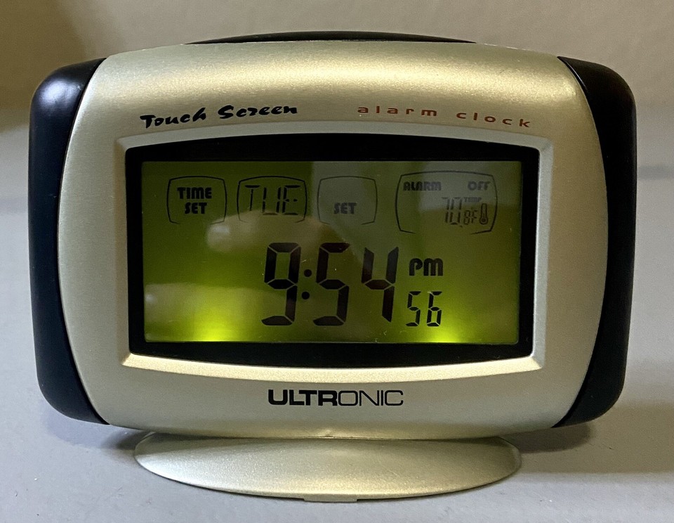 Ultronic Portable Battery Operated Thermo Touch Screen Travel Alarm ...