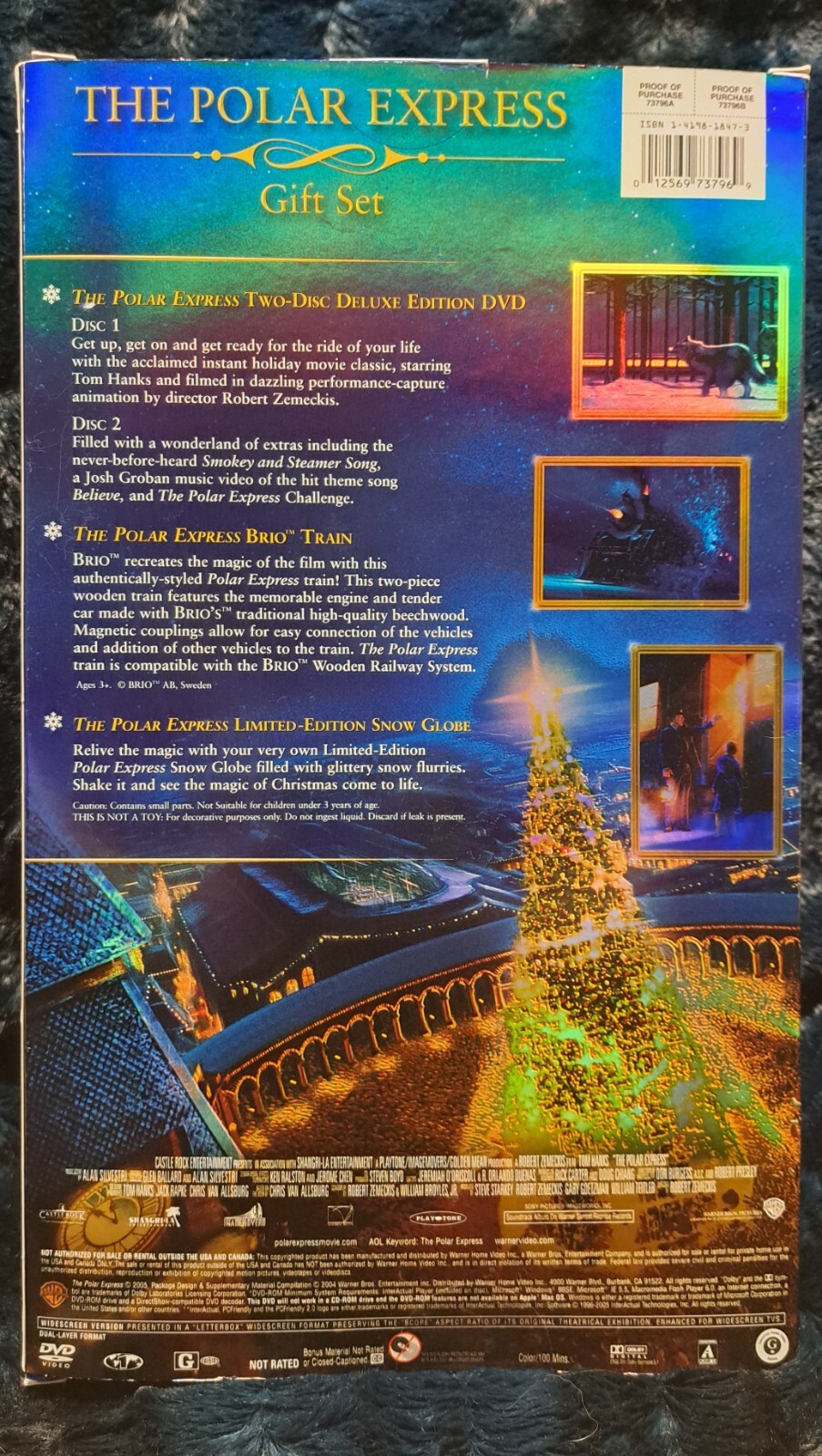 Polar Express 2 Disc DVD Gift Set w/ Brio Train & Limited Edition Snow ...
