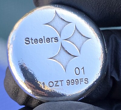 Pittsburgh - Steelers - Football - NFL - 1 Troy Ounce - 999 Fine Silver ...