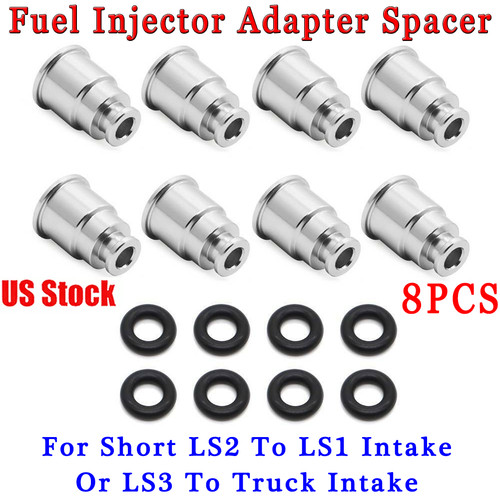 8×LS Fuel Injector Adapter Spacer Short LS2 to LS1 / LS3 to Truck ...